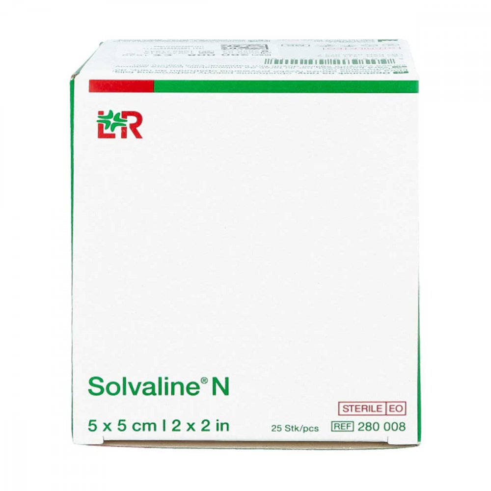 Solvaline N 5x5 cm steril Kompressen 25 stk