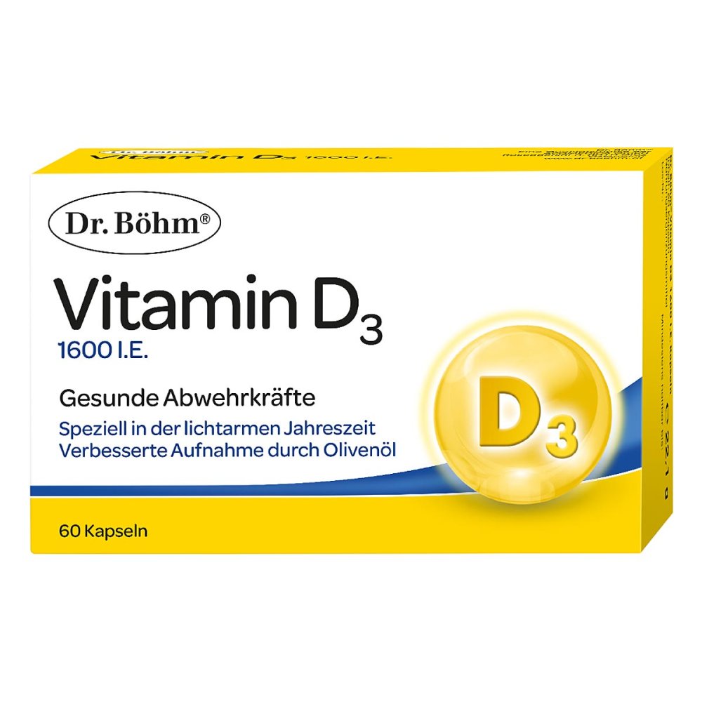 Dr. Böhm Vitamin D3 1600 internationale Einheiten 60 stk