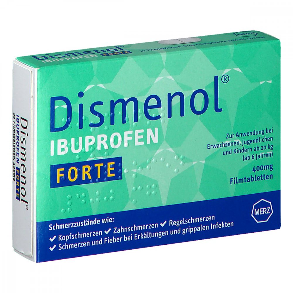 Dismenol forte Ibuprofen 400 mg Filmtabletten 20 stk