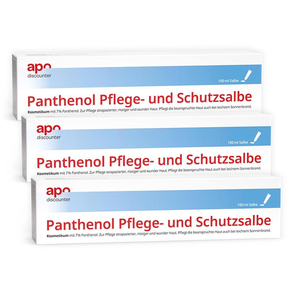 Panthenol Pflege- und Schutzsalbe von apodiscounter 3x100 ml
