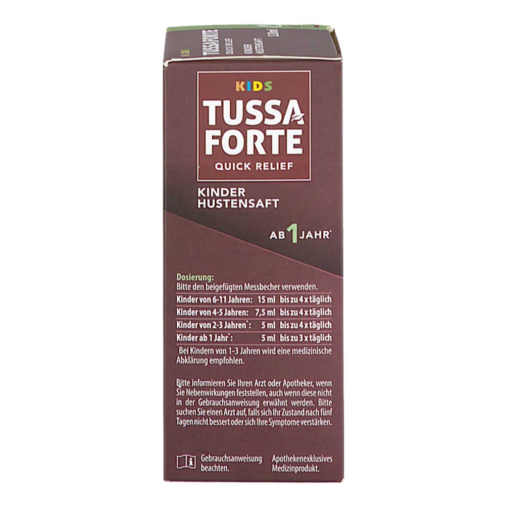 TUSSAFORTE Kids Quick Relief Kinder Hustensaft 120 ml
